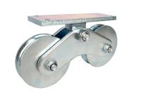 China 4.72 inch 120mm U Groove Sliding Gate Wheels Heavy Duty Double Bottom Mount for sale