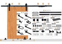 China living room hardware barn door accessories for sale