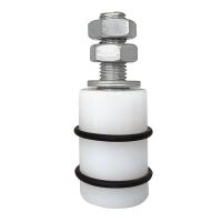 China Bottom Sliding Door Guide Roller Wheel With Double Rubber Circles for sale