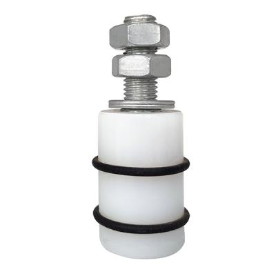 China Bottom Sliding Door Guide Roller Wheel With Double Rubber Circles for sale