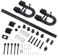 China 12x12 120 Inch Barn Gate Hardware 6.6ft Horseshoe Sliding Barn Door Hardware Handle for sale