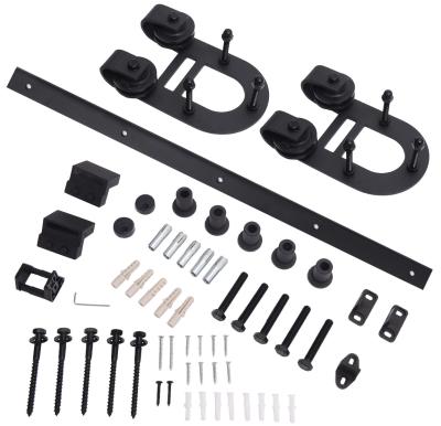 China 12x12 120 Inch Barn Gate Hardware 6.6ft Horseshoe Sliding Barn Door Hardware Handle for sale