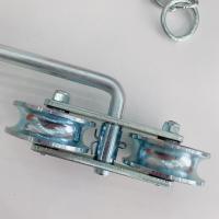 China White Zinc Banana Cableway Rollers System With Chain  Heavy Duty Ball Bearing D64mm for sale