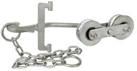 China D64mm White Zinc Garrucha Para Banano Cable Via Para Banano Banana Trolley Roller for sale