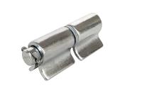 China Driveway Swing Gate Bearing Hinges White Zinc 2 Stages Weld On Pin Socket for sale