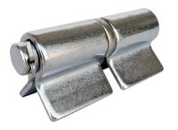 China Driveway Swing Gate Bearing Hinges White Zinc 2 Stages Weld On Pin Socket for sale