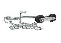 China Steel Galvanized Cableway Banana Farm Trolley Roller for sale