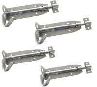 China 190mm Ss Sliding Door Bolt Zinc Silver Double Eye Pad  High Security for sale