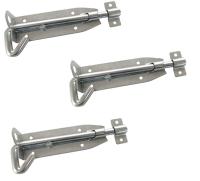 China 190mm Ss Sliding Door Bolt Zinc Silver Double Eye Pad  High Security for sale