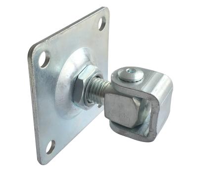 China iron white galvanized with square fixing plate swing gate adjustable hinge for sale
