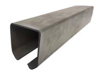 China 800lb Exterior Sliding Hanging Door Track And Rollers Rail 2.9 Meter Smooth Quiet Soft Close for sale
