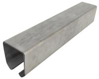 China 800lb Exterior Sliding Hanging Door Track And Rollers Rail 2.9 Meter Smooth Quiet Soft Close for sale