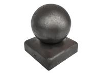 China 100x100 10cmx10cm Finial Round Iron Metal Ball Post Caps For Fence for sale