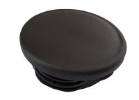 China 75mm 90mm 6 Inch 8 Inch Round Fence Post Caps Black Plastic for sale