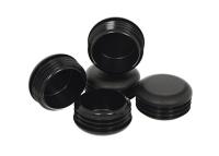 China 75mm 90mm 6 Inch 8 Inch Round Fence Post Caps Black Plastic for sale