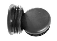 China 75mm 90mm 6 Inch 8 Inch Round Fence Post Caps Black Plastic for sale