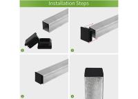 China 2 In. X 2 In. Black Square Plastic Post Cap For Fence 50mmx50mm 100mmx100mm for sale