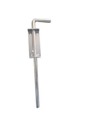 China Floor Tower Sliding Door Bolt Brass Latches L Shape Adjustable Steel Iron  795g for sale