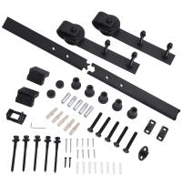 China 6.6FT Heavy Duty Bent Strap classic sliding barn door hardware kit for sale
