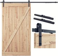 China 6.6FT Heavy Duty Bent Strap classic sliding barn door hardware kit for sale