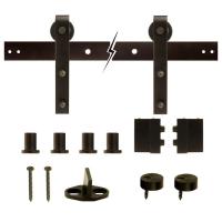China 108 Inch  6.6FT 2 Meters Barn Gate Hardware Antique Sliding Barn Door Hardware Brass Bronze for sale
