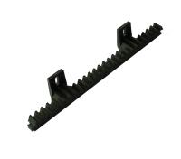 China Steel Bar Rack And Pinion Sliding Gate Opener 34cm 2 Lugs Black Nylon M4 Built In for sale