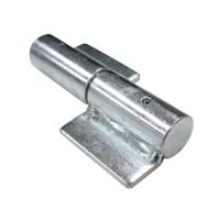 China 50x22 Mm Zinc Plated Gate Hinge Hardware With Grease Fitting Left Handed Flag for sale