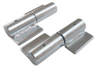 China 50x22 Mm Zinc Plated Gate Hinge Hardware With Grease Fitting Left Handed Flag for sale