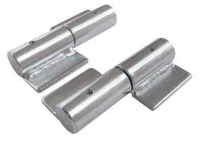 China 50x22 Mm Zinc Plated Gate Hinge Hardware With Grease Fitting Left Handed Flag for sale