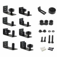 China 8 In 1  Barn Door Hardware Bottom Roller Adjustable  Floor Guides Floor Wall Mount for sale