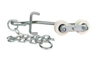 China 64mm Galvanised Nylon Banana Cableway Rollers Tools Farming for sale
