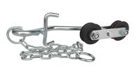 China 64mm Galvanised Nylon Banana Cableway Rollers Tools Farming for sale