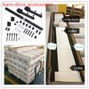 China Wooden door Black metal inner powder steel diamond coating of silda door material for sale
