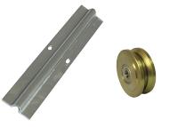 China Heavy Duty Telescopic Iron 5m Sliding Gate Track Hardware U Groove Jnk Hardware Kit for sale