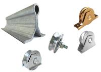 China Metal Floor Bolt Down Sliding Gate Track Hardware And Wheels Embedded U Shape Groove for sale
