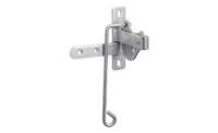 China Garage Door Security Slide Latch Lock Hardware Rotating Self Adjusting Silver Outer Steel for sale