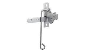 China Garage Door Security Slide Latch Lock Hardware Rotating Self Adjusting Silver Outer Steel for sale