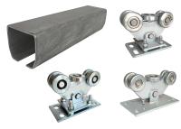 China U Groove Steel Bottom Track Cantilever Gate System 5 Wheels for sale