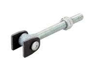 China Swing Gate Adjustable Welding Hinge With Thread Bolt And Round Part for sale