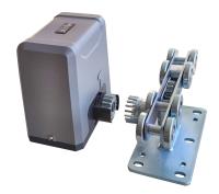 China Steel White Zinc Plated Cantilever Gate System With Gear Rack 8 Wheels for sale