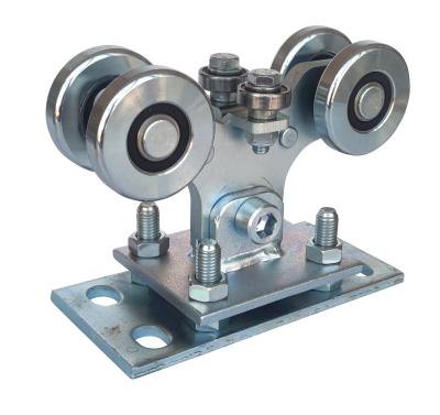 China White zinc Adjustable cantilever gate wheel with middle guide bearing for sale