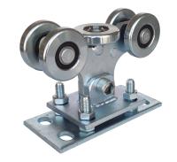 China White zinc Adjustable cantilever gate wheel with middle guide bearing for sale