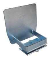 China Cantilever Gate Track End Cap White Zinc Surface Self Supporting for sale