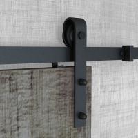 China Double Interior Barn Door Hardware Kit Matte Black Wall Mounted for sale