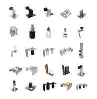 China White Zinc Silver Welding  Gate Stoppers Adjustable Floor Mounted for sale