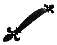 China Black Steel Gate Decorative Handle Pull 180mm 7