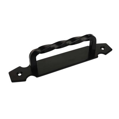 China 5′′ Black Twist Gate Door Pull Handle 195mm Length for sale