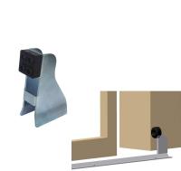 China Suspension Wheel Gate Door Stopper Adjustable White Zinc Plated for sale