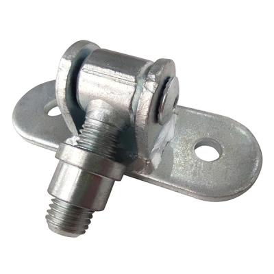 China Round Head Adjustable Gate Hinge Galvanized Steel With Fixing Base Plate for sale