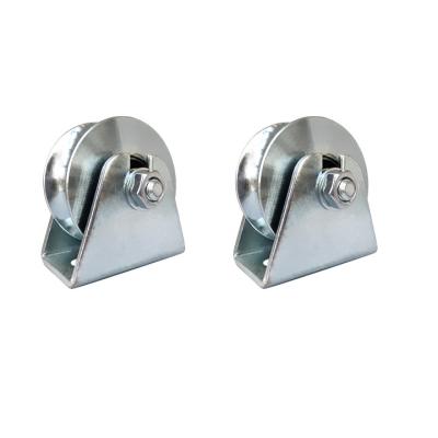 China Stainless Steel V Groove Sliding Gate Roller Wheel 3 Inchs Heavy Duty for sale